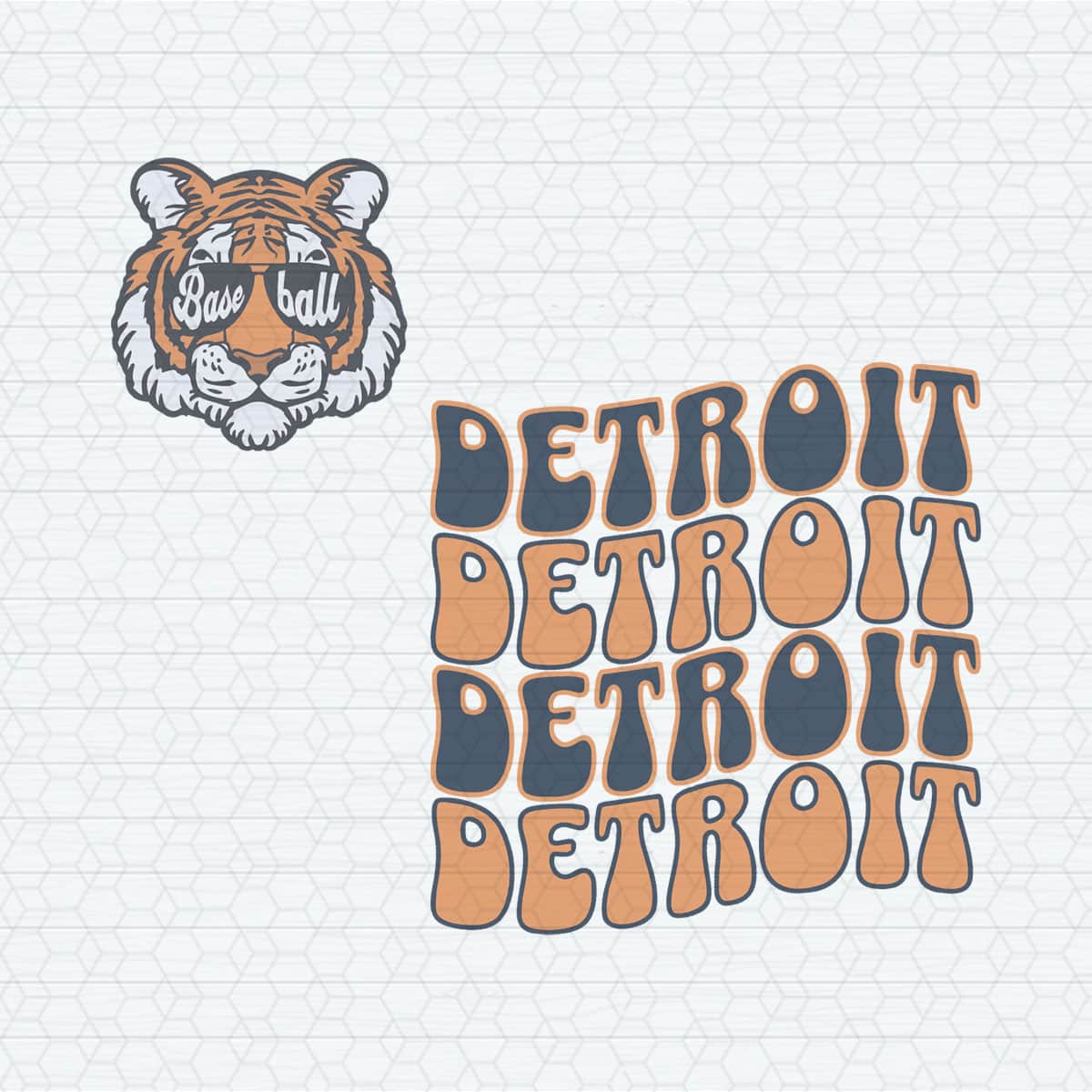 Retro Detroit Baseball Tiger Logo Mlb Team SVG | Inspire Uplift