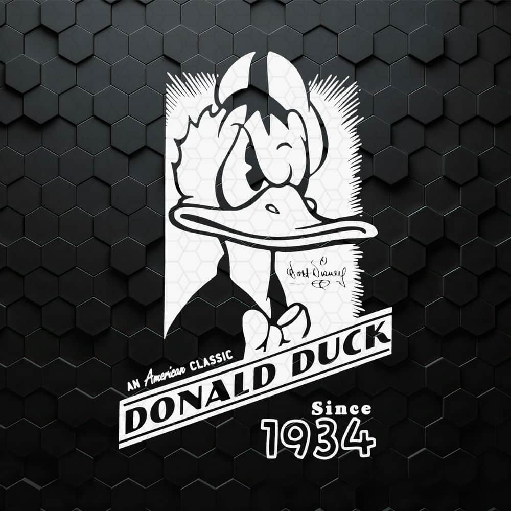 Retro Donald Duck Since 1934 SVG - Inspire Uplift