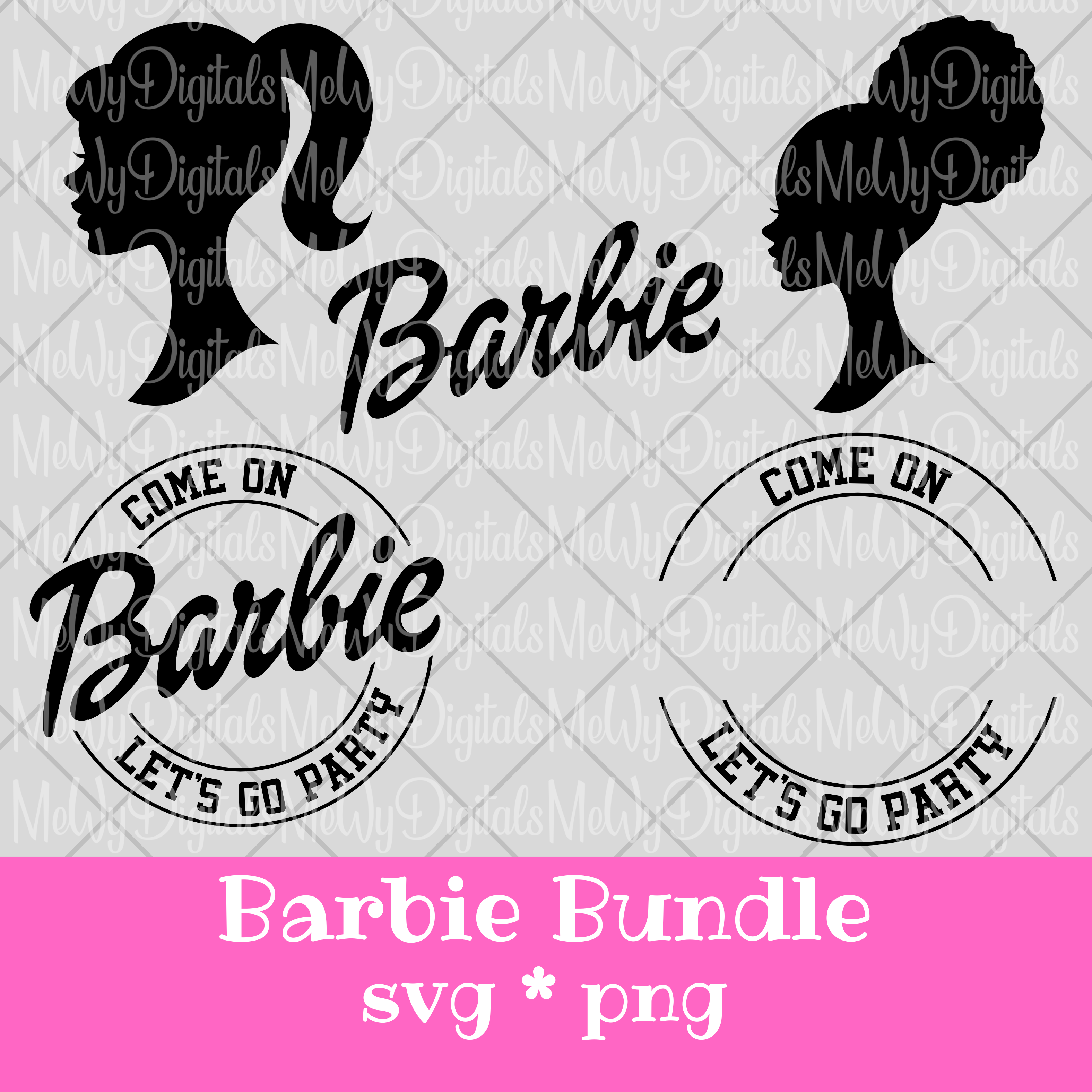 Barbie SVG PNG Bundle | Inspire Uplift