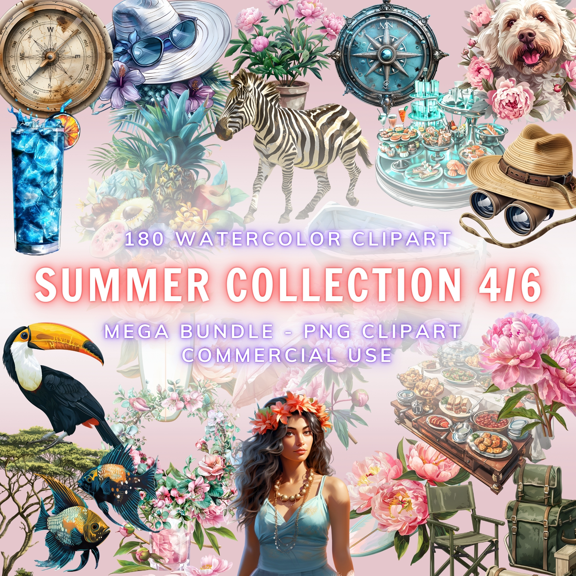 Summer Pack 4-6 Clipart, Summer PNG, Transparent Clipart | Inspire Uplift