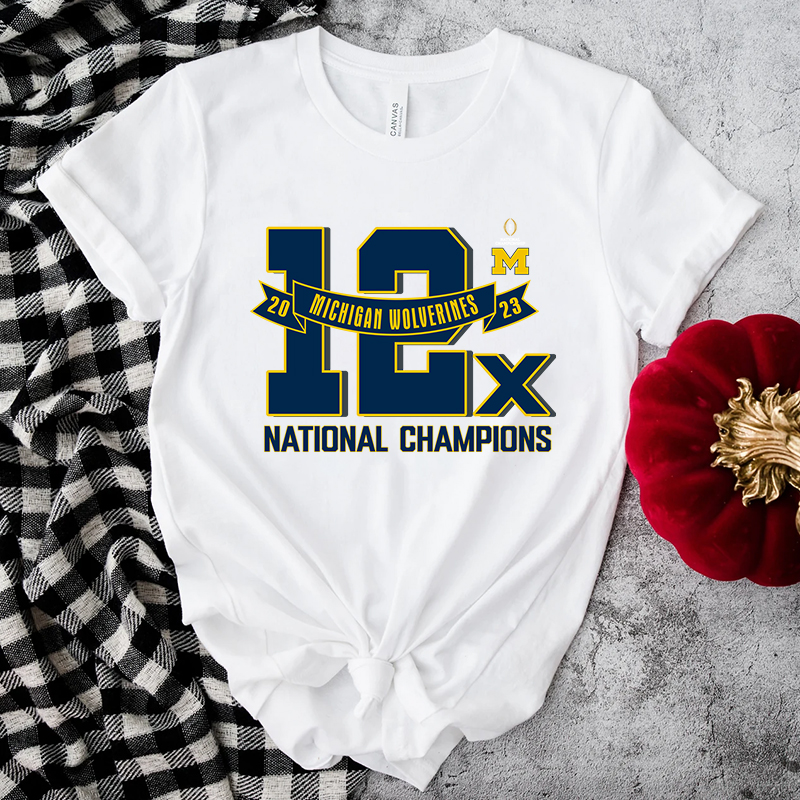 Michigan Wolverines 12 Time Champions Shirt | Inspire Uplift