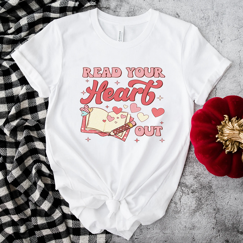 Read Your Heart Out Valentine Book Shirt | Inspire Uplift