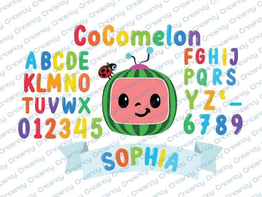 Cocomelon Logo And Full Alphabets Birthday svg/png, Cocomelo - Inspire ...