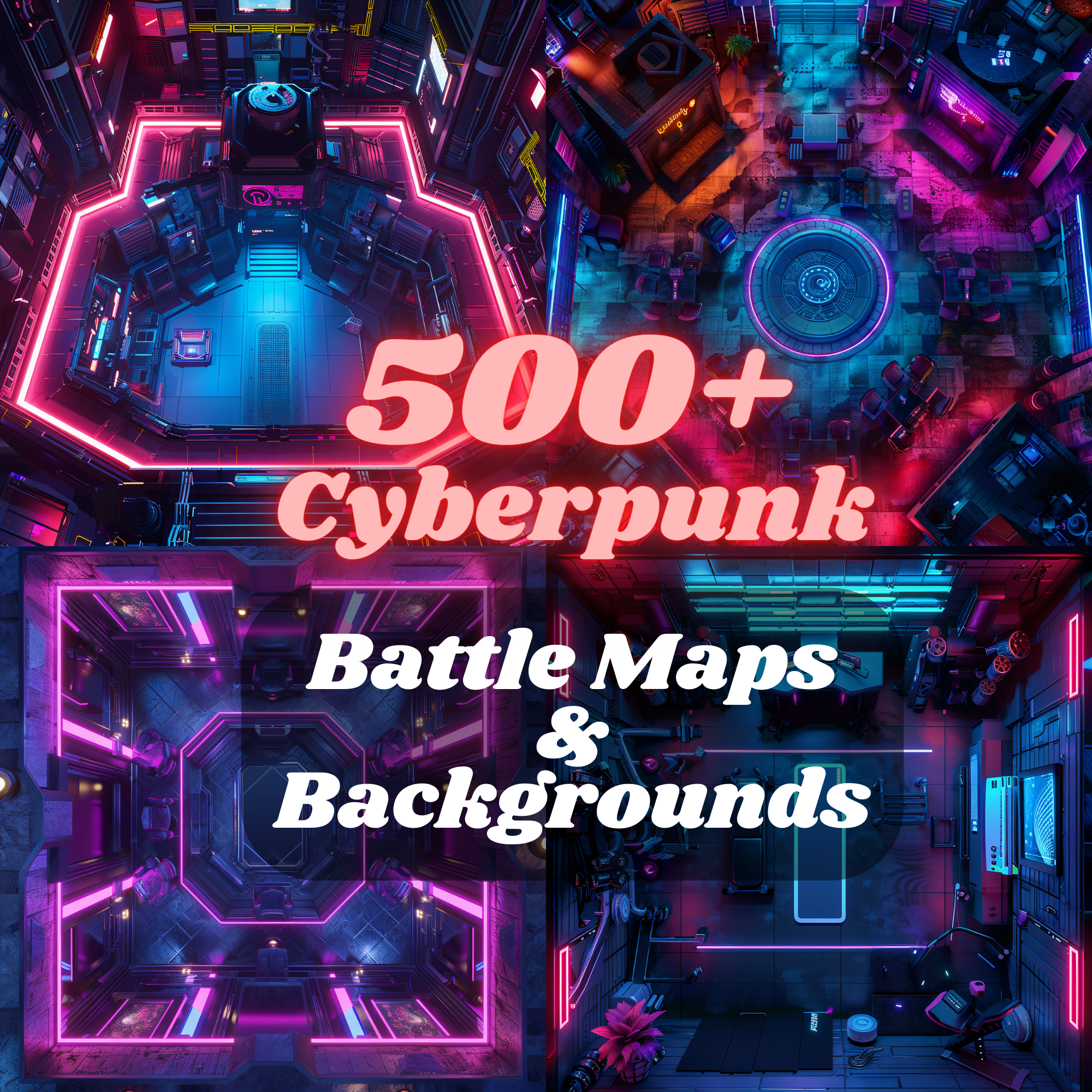 Cyberpunk Battlemaps Bundle for RPG: D&D Battle Maps, Digita | Inspire ...