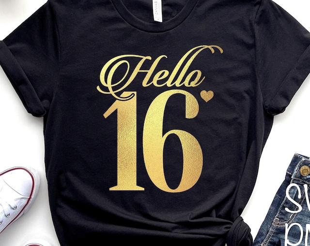 Hello 16 SVG PNG PDF, Officially 16 Svg, 16th Birthday Svg, | Inspire ...