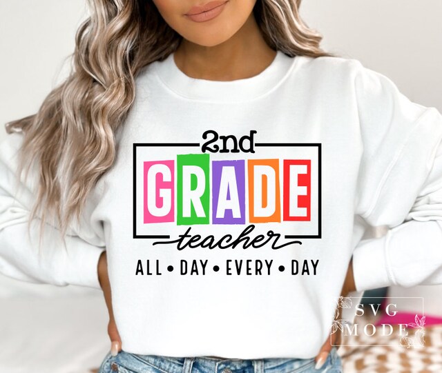 Second Grade Teacher SVG PNG, Teacher Life Svg, 2nd Grade Te | Inspire ...