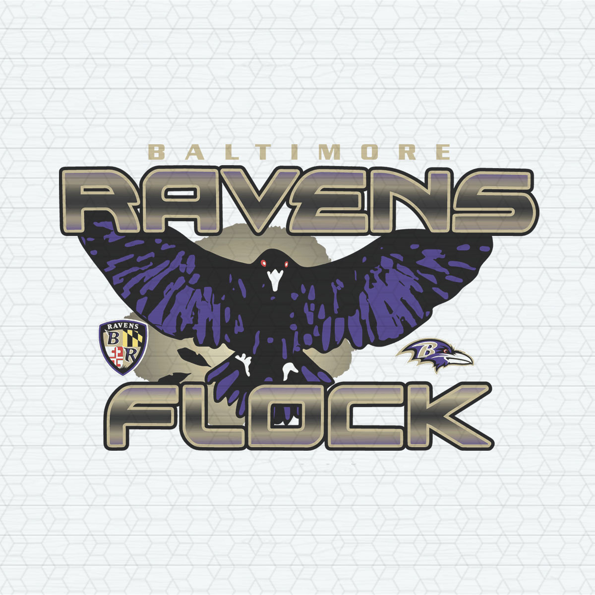 Baltimore Ravens Flock SVG Digital Download | Inspire Uplift