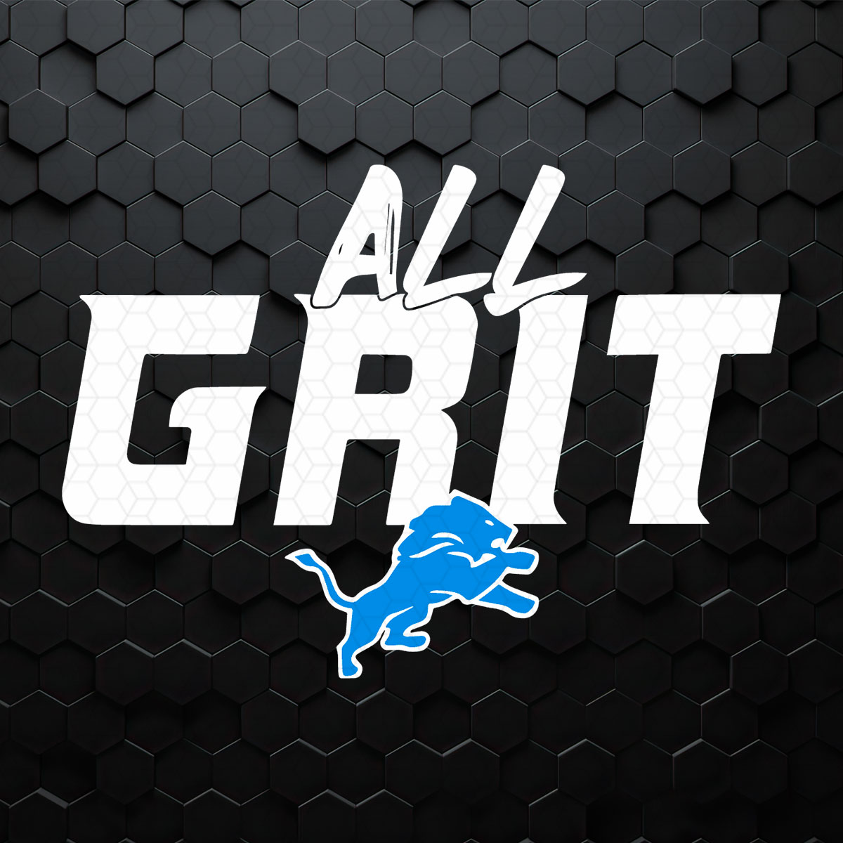 All Grit Detroit Lions Football Logo SVG | Inspire Uplift