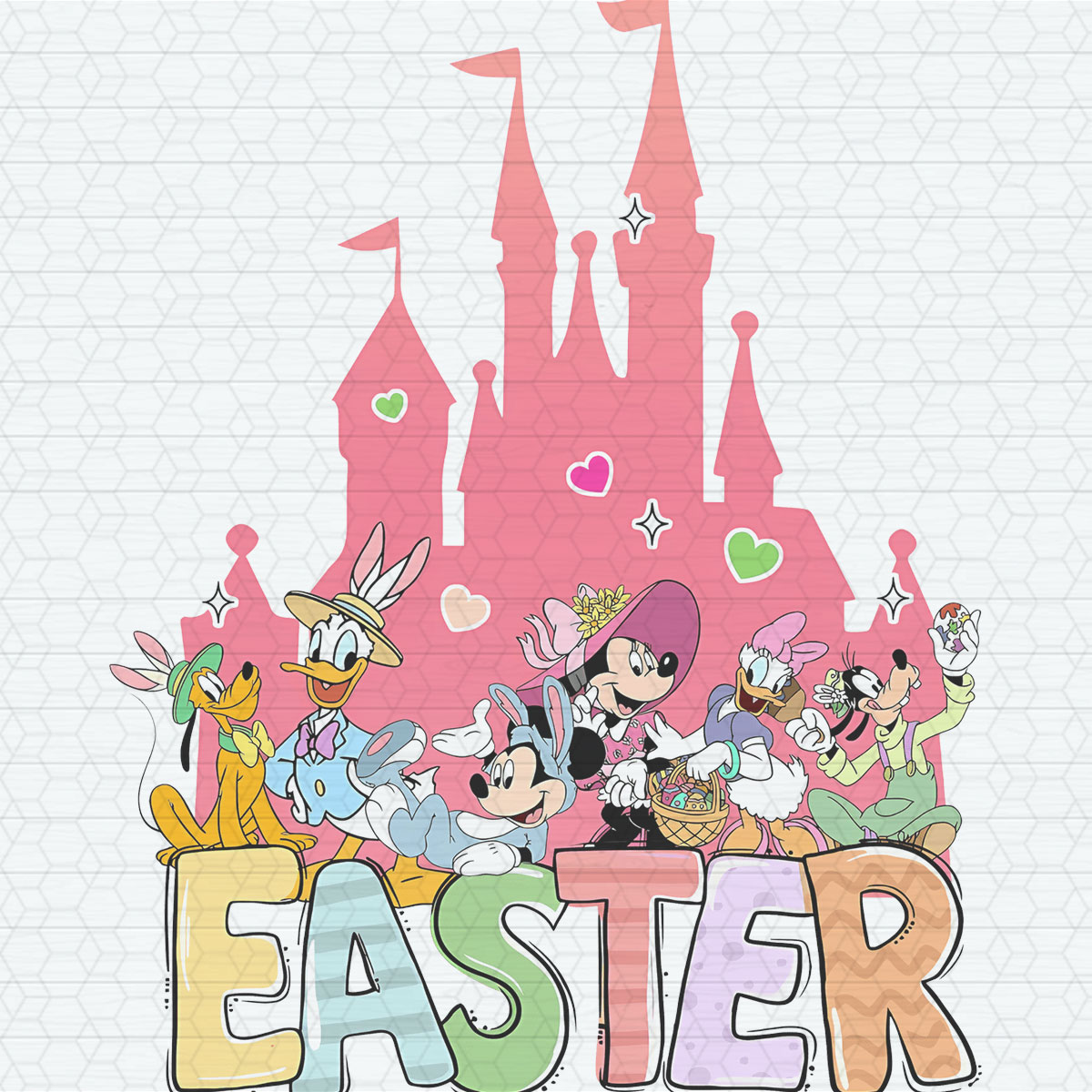 Mickey And Friends Easter Disney Castle PNG | Inspire Uplift