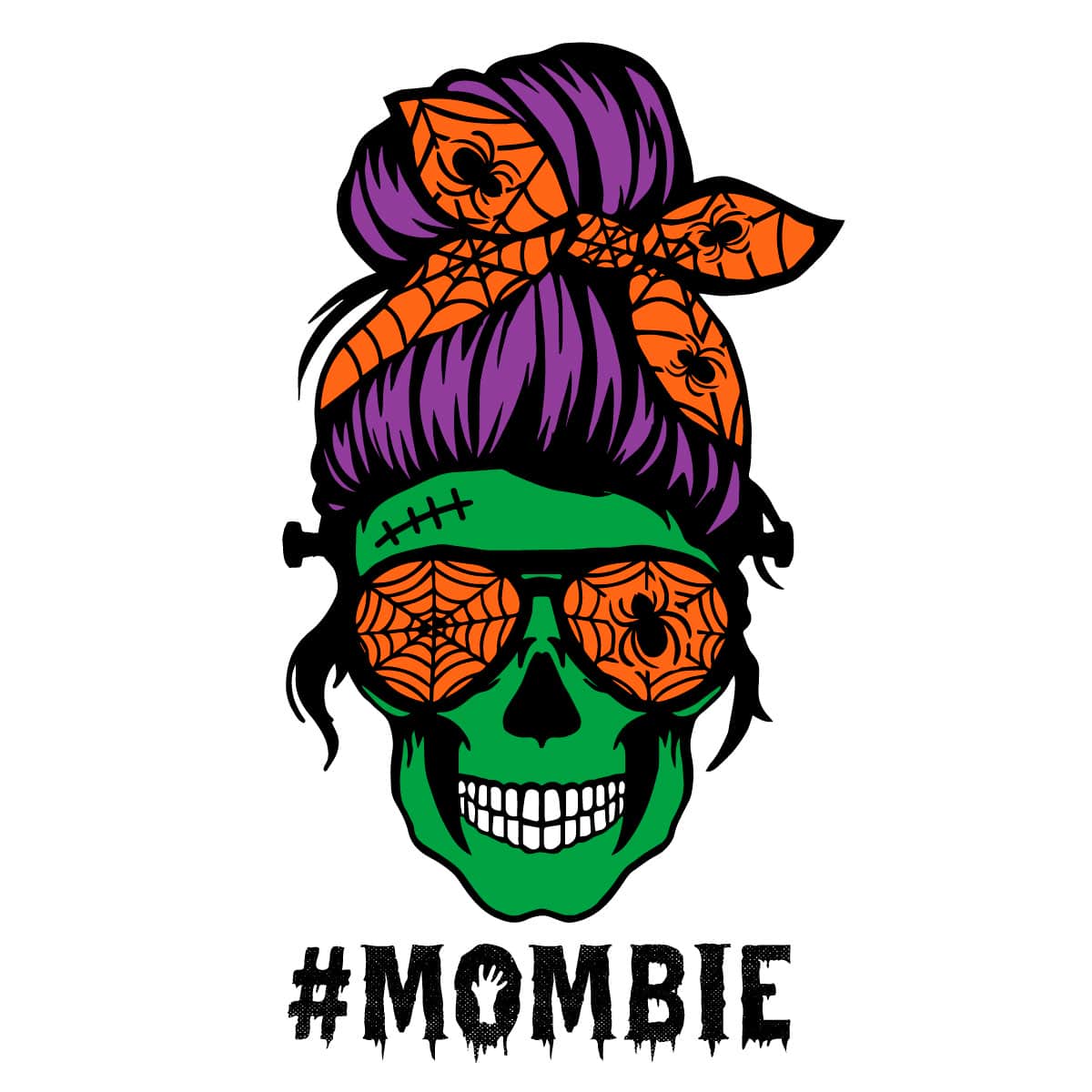 Mombie Halloween Mom Skull SVG 2024 | Inspire Uplift