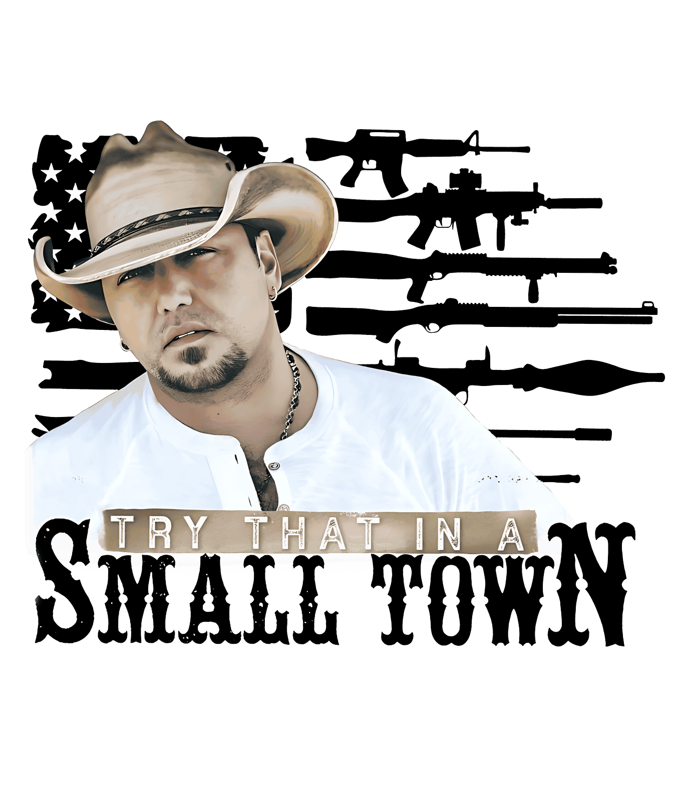 Jason Aldean Vs American Flag Gun PNG Sublimation File | Inspire Uplift
