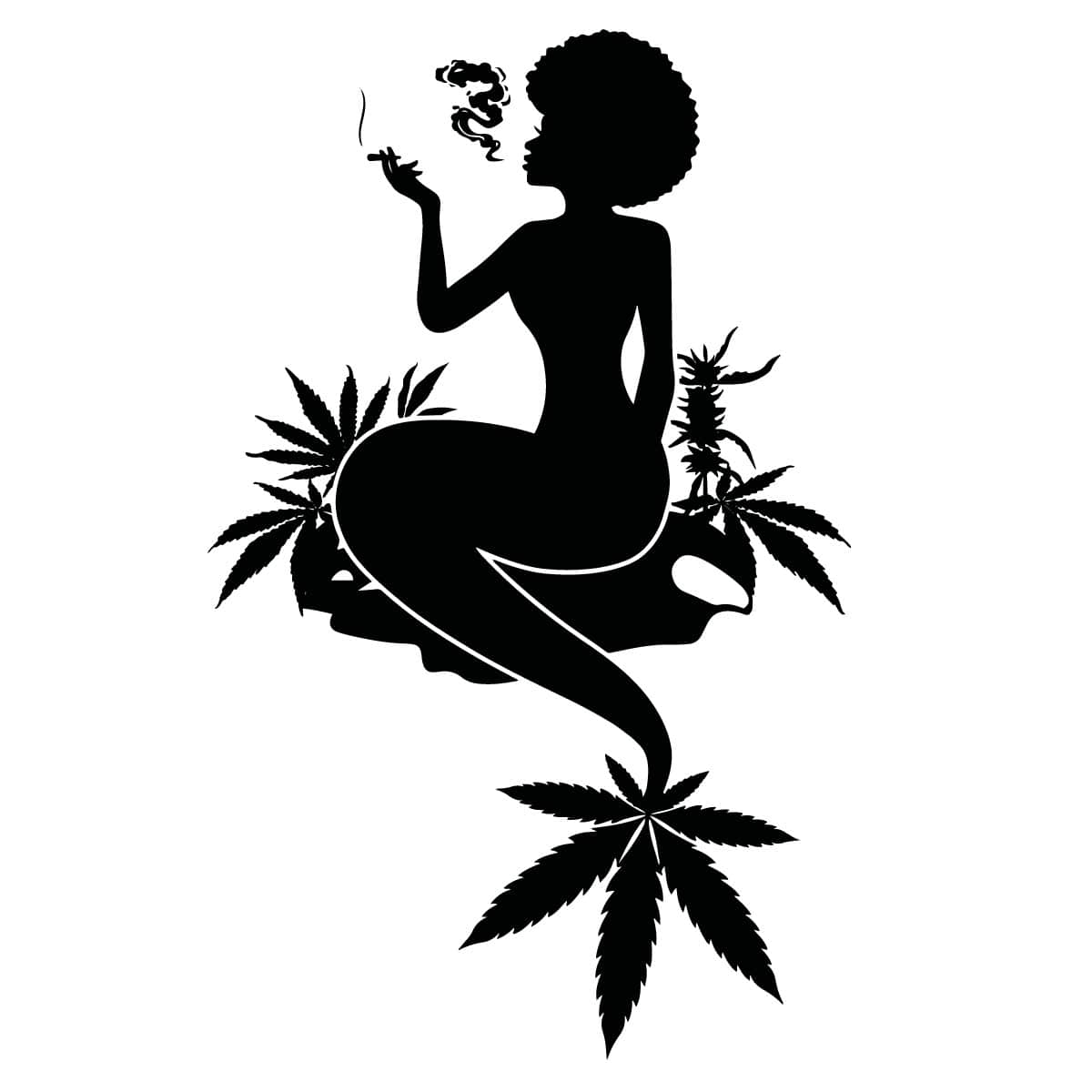 Afro Cannabis Mermaid SVG Cannabis SVG Smoking Marijuana Joi - Inspire ...