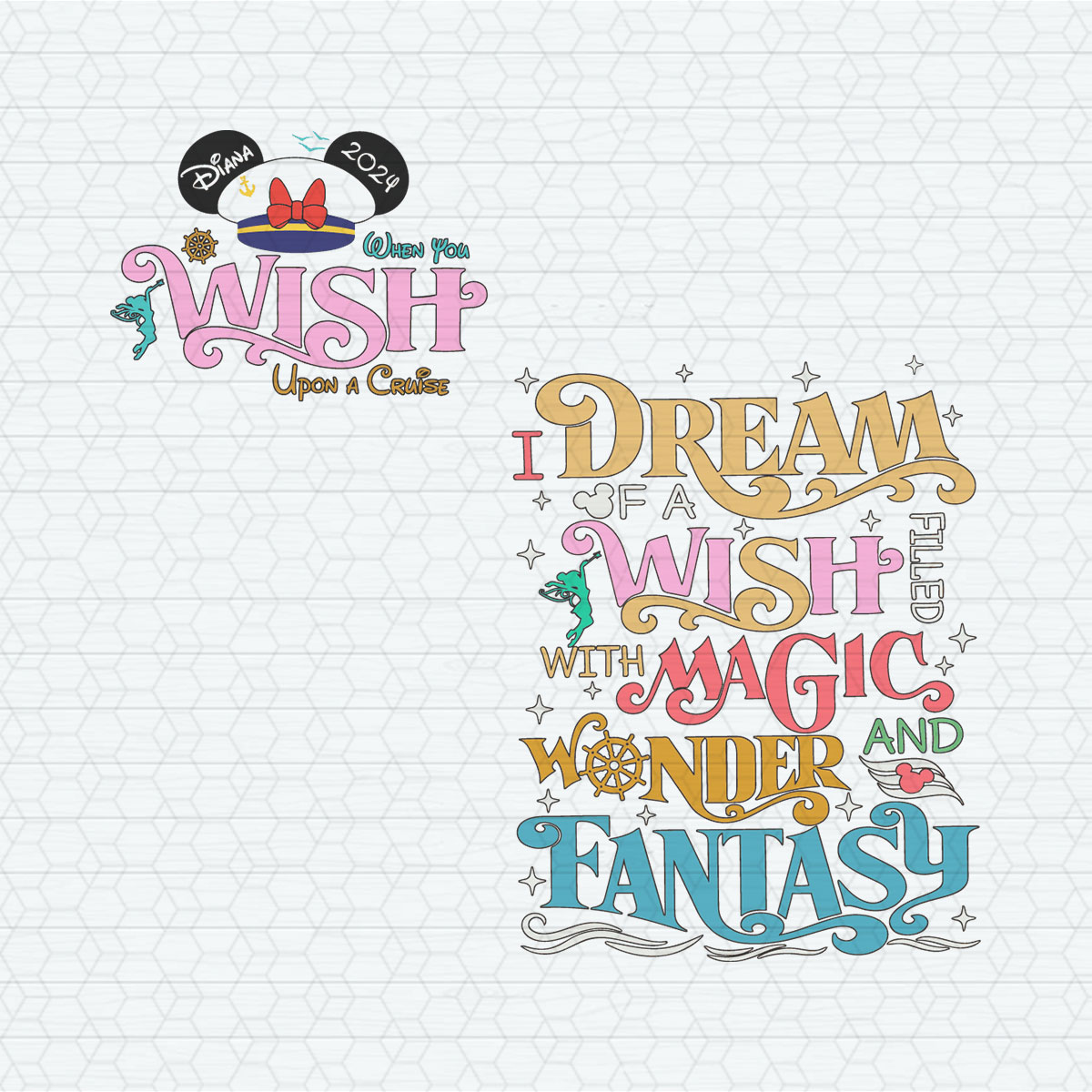 Personalized I Dream Of A Wish Disney Cruise 2024 SVG | Inspire Uplift