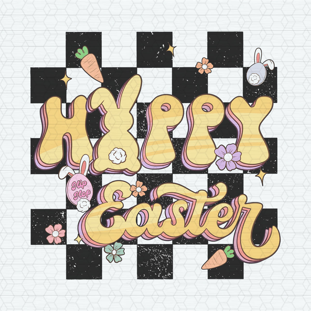 Retro Happy Easter Hip Hop PNG | Inspire Uplift