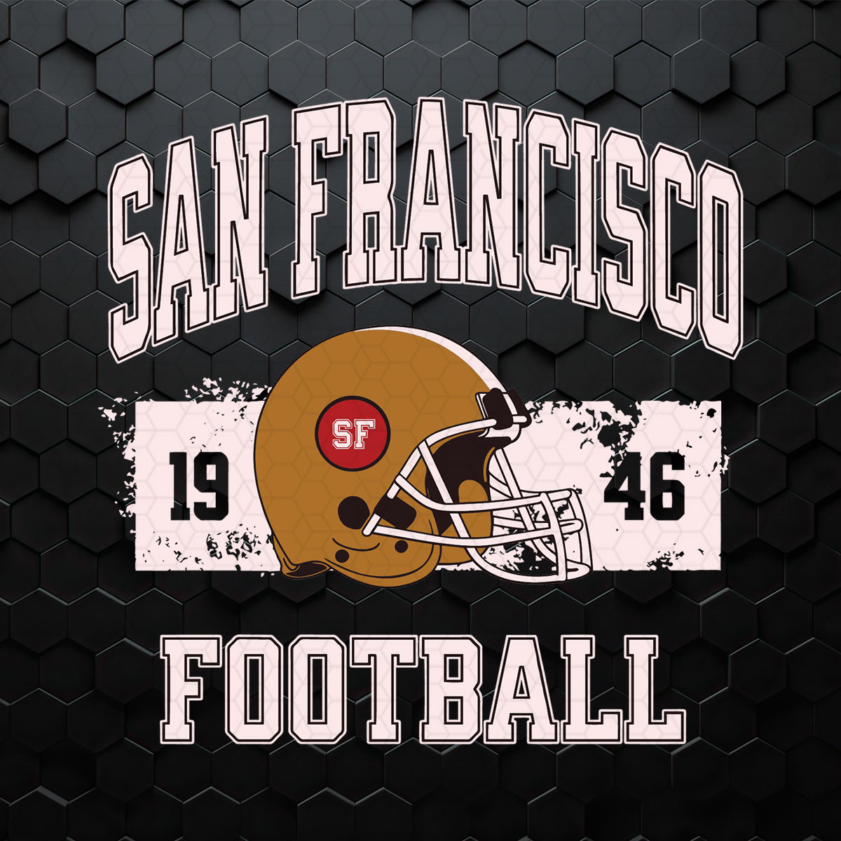 San Francisco Football Helmet 1946 SVG - Inspire Uplift