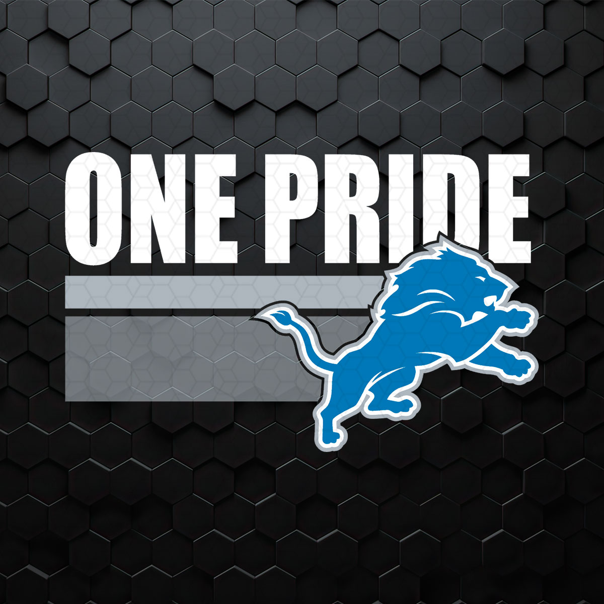 One Pride Detroit Lions Football SVG Digital Download | Inspire Uplift