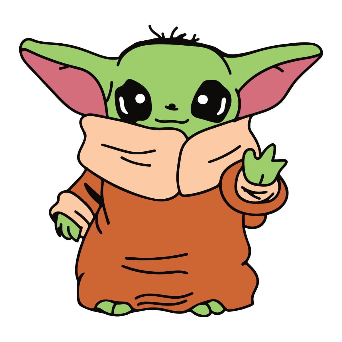 Star Wars Baby Yoda The Child Cartoon Poses SVG - Inspire Uplift
