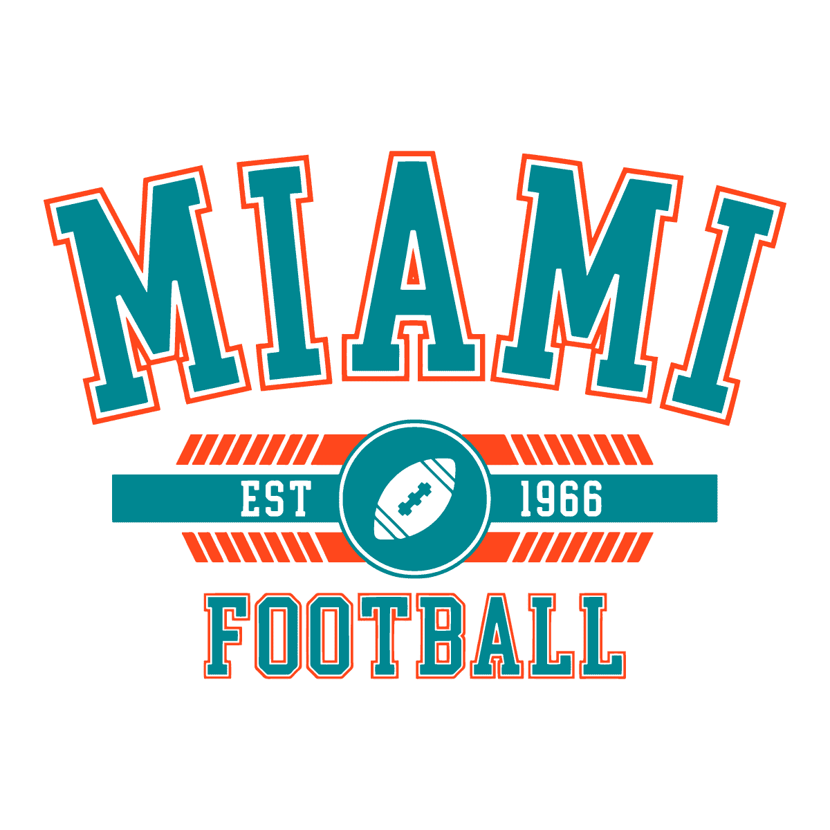 Miami Football SVG Cricut Digital Download | Inspire Uplift