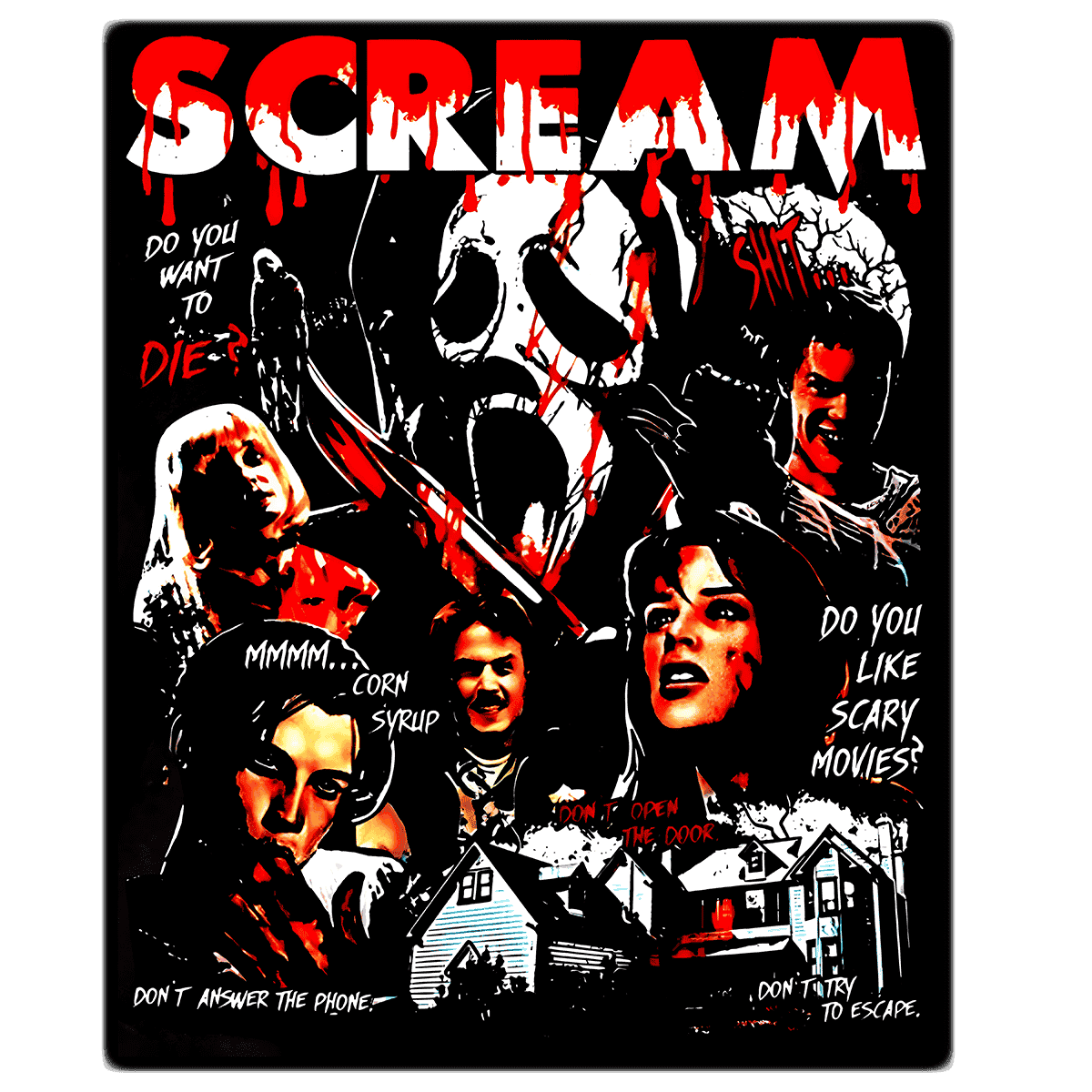 Scream Ghost Face Horror Halloween PNG File Digital Download | Inspire ...