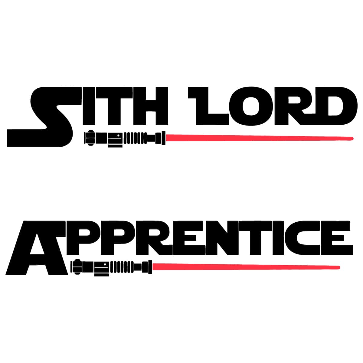 Sith Lord And Apprentice SVG PNG Dxf Star Wars Lightsaber Re | Inspire ...