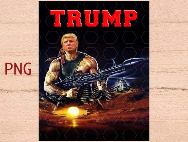 Only PNG File - Donald Trump Rambo Rocket PNG Make America G | Inspire ...