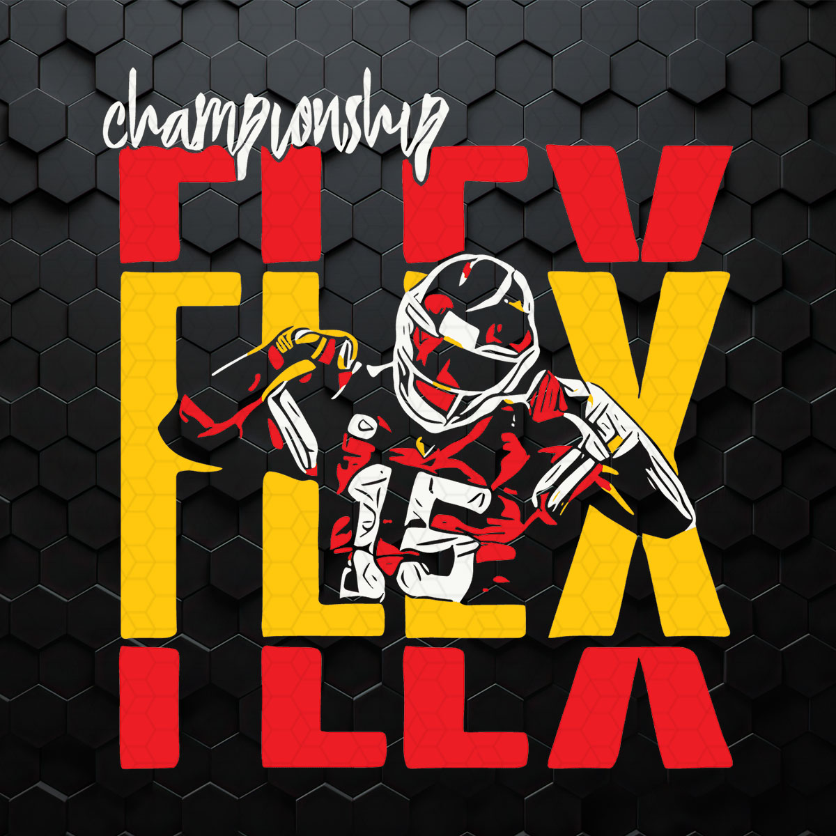 Chiefs Patrick Mahomes Championship Flex PNG | Inspire Uplift