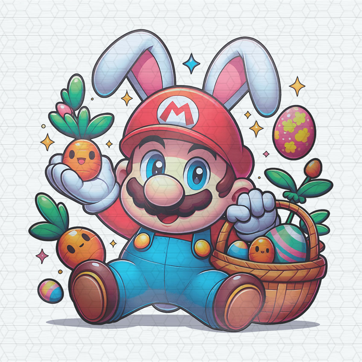 Funny Easter Super Mario Cartoon PNG | Inspire Uplift