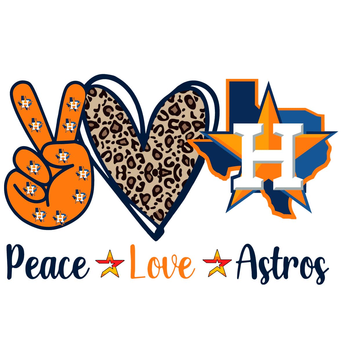 Peace Love Astros SVG PNG Mlb SVG Houston Astros SVG - Inspire Uplift