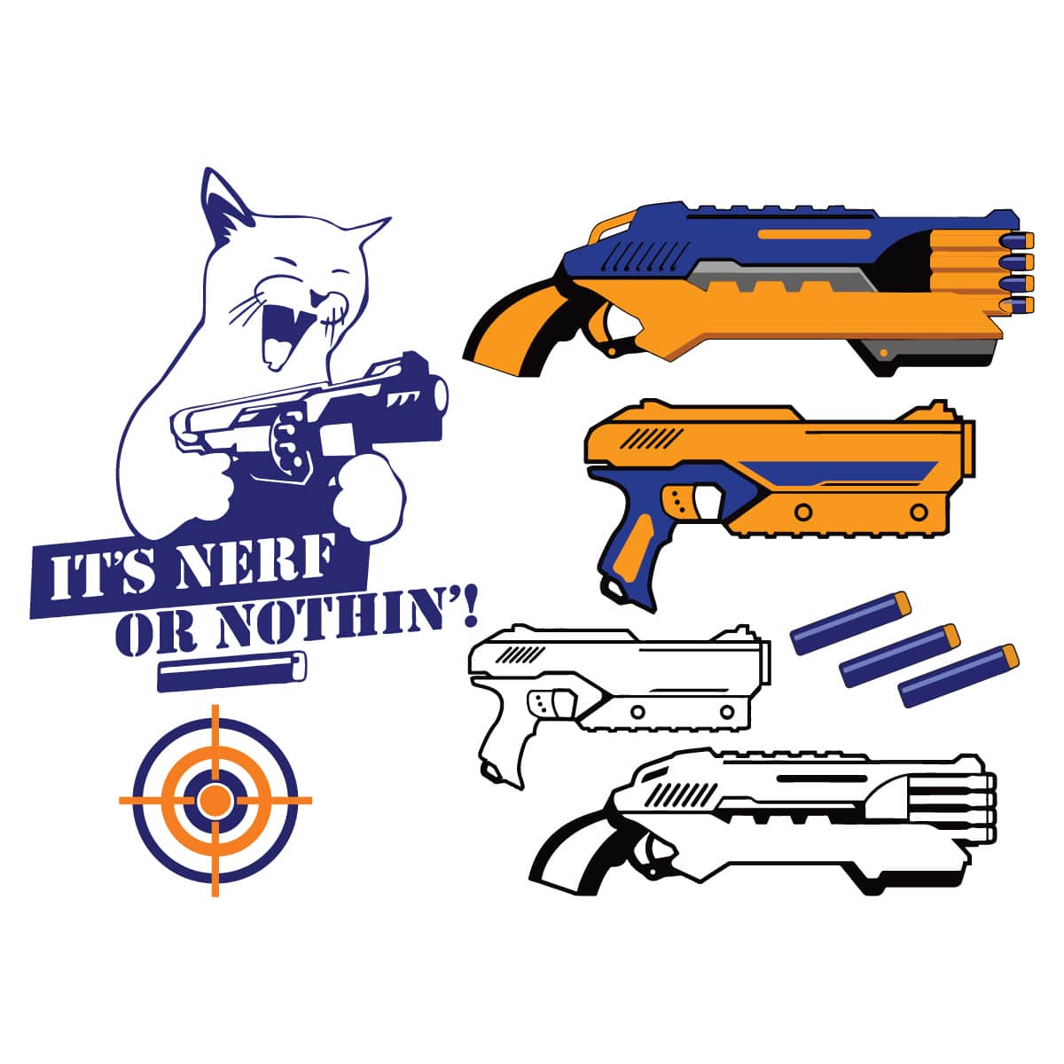 Nerf SVG Target Nerf SVG Nerf Blasters Dart SVG Nerf Gun Ner | Inspire ...