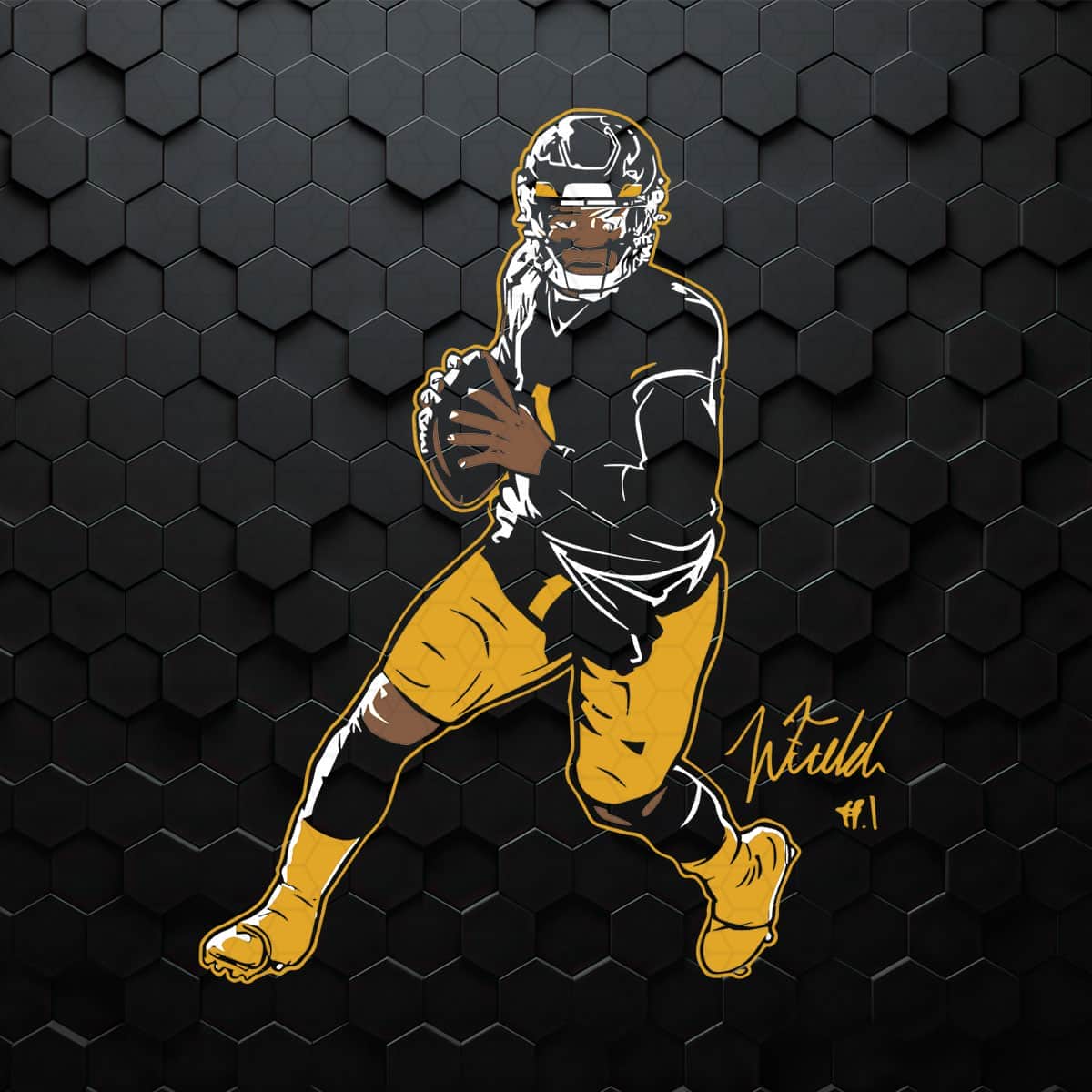 Justin Fields Pittsburgh Superstar Pose SVG Digital Download - Inspire ...