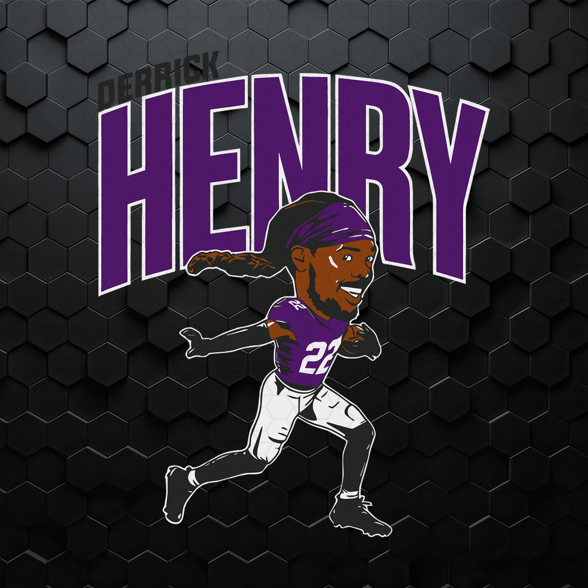 Derrick Henry Baltimore Caricature SVG | Inspire Uplift
