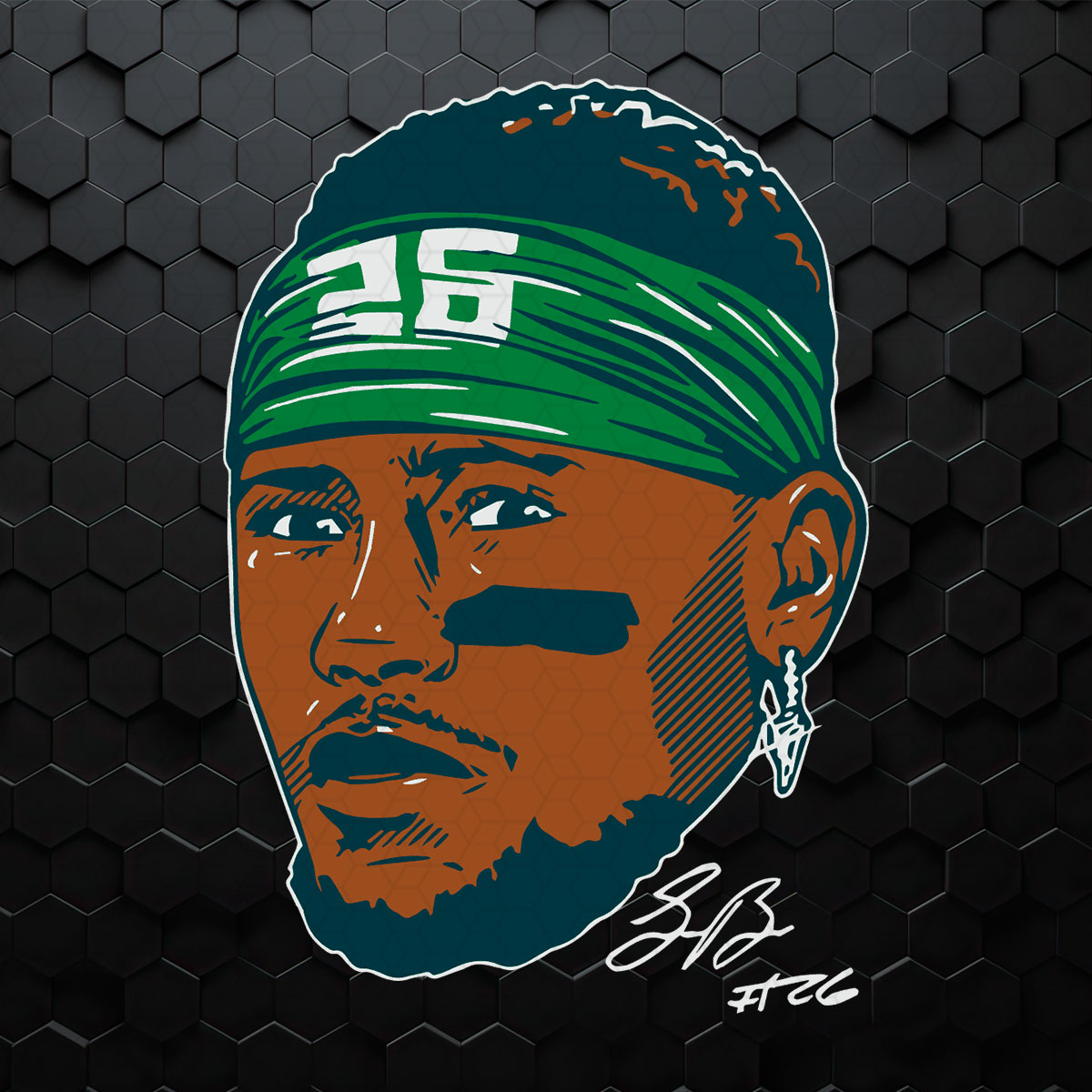 Saquon Barkley Swag Head Philly SVG | Inspire Uplift