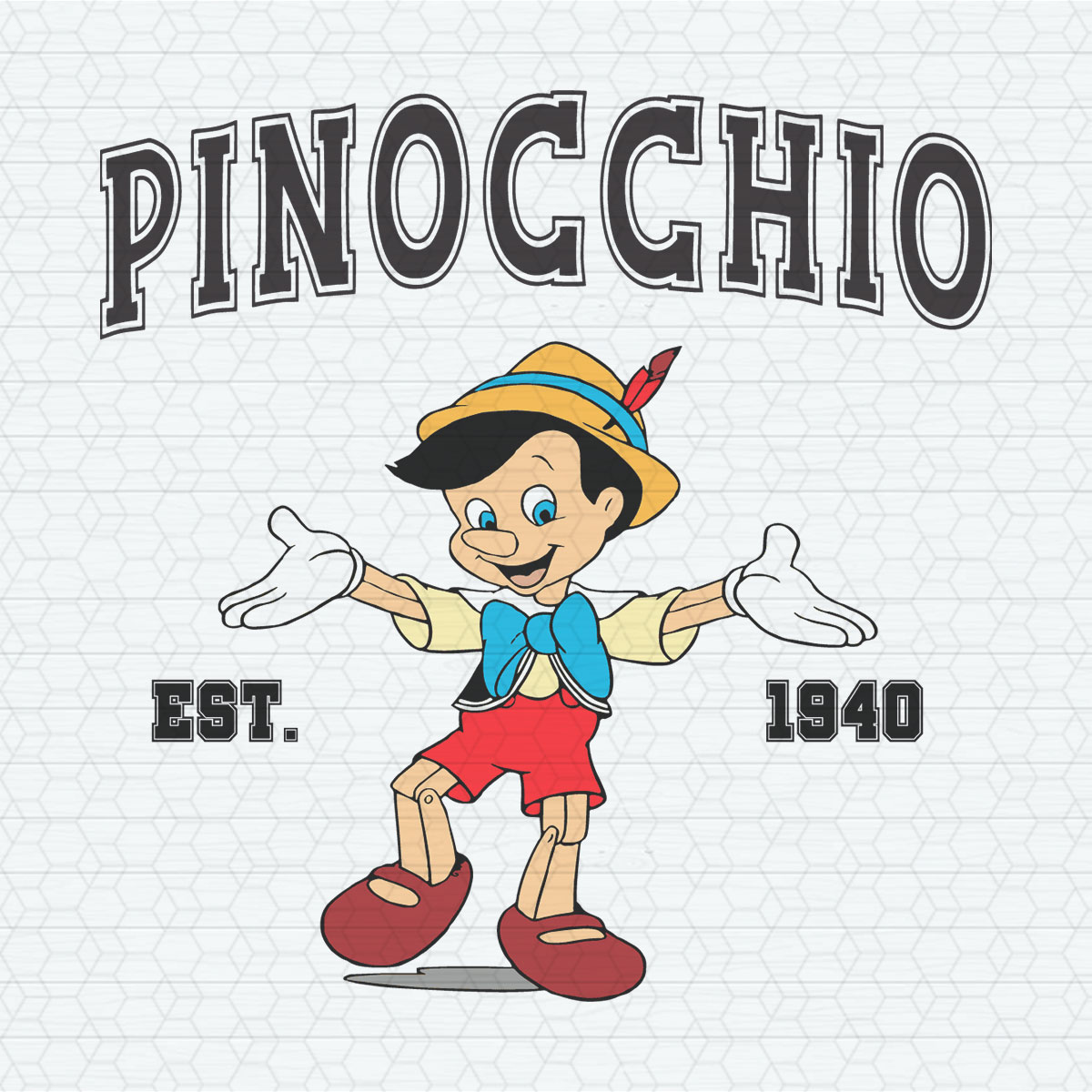 Pinocchio Est 1940 Disney Character SVG - Inspire Uplift