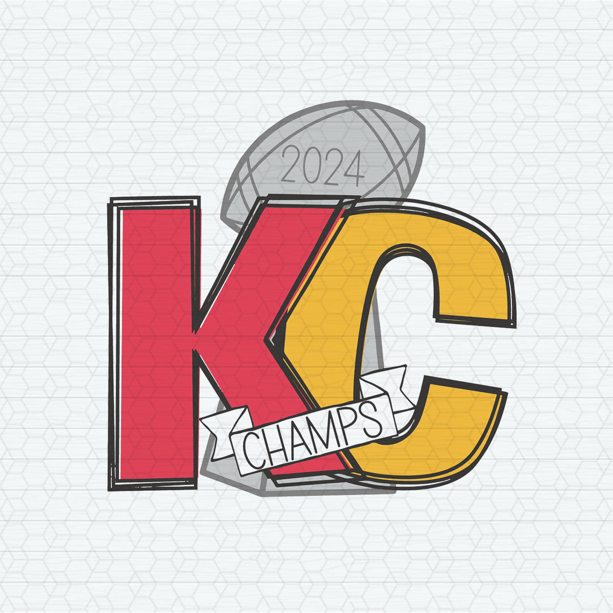 Kc Champs 2024 Nfl Football SVG | Inspire Uplift