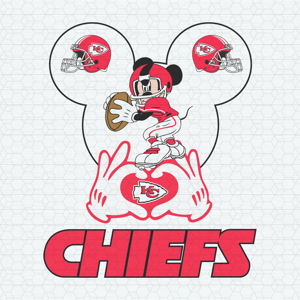 Kansas City Chiefs Football Mickey Mouse SVG | Inspire Uplift
