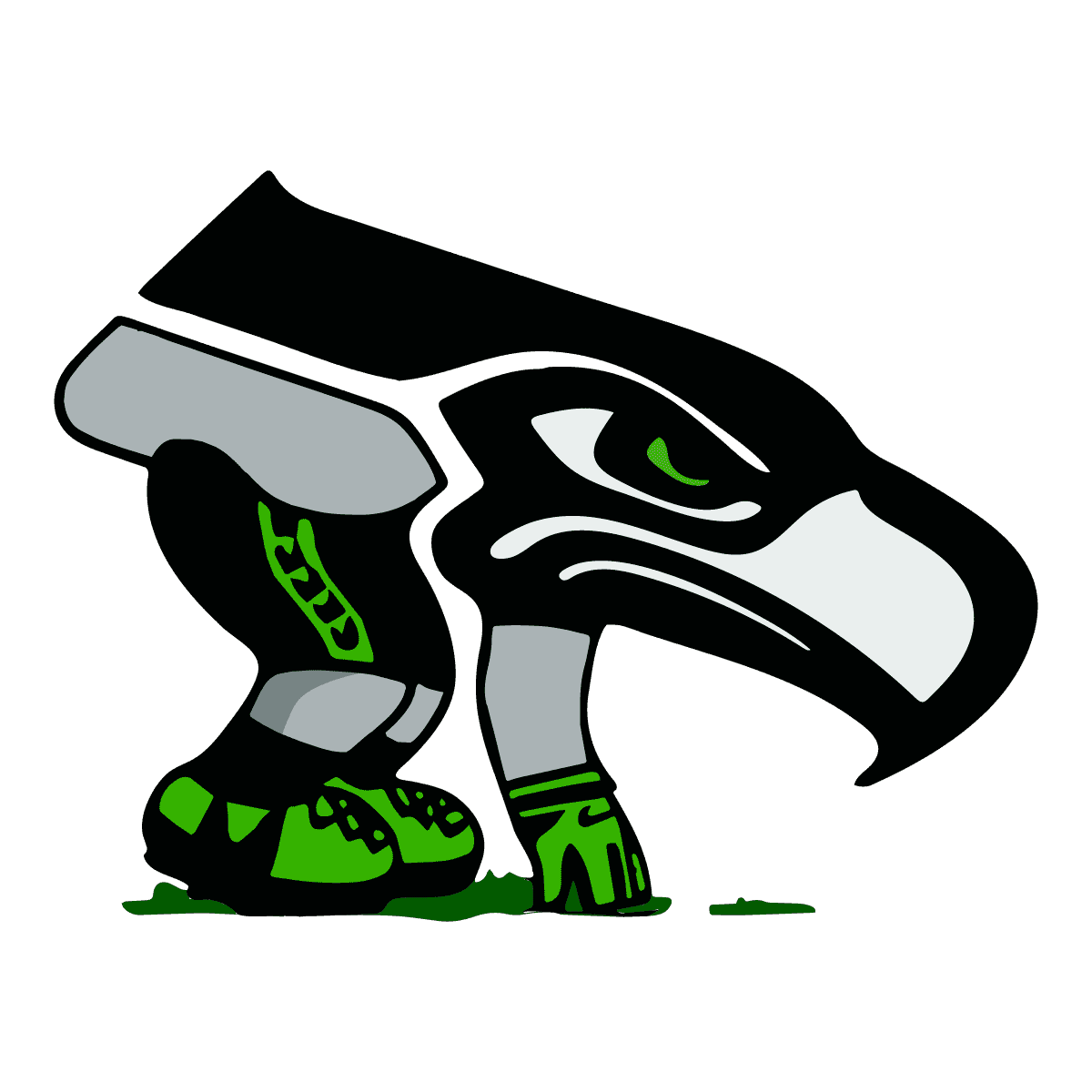 Seattle Seahawks Cartoon Logo SVG | Inspire Uplift