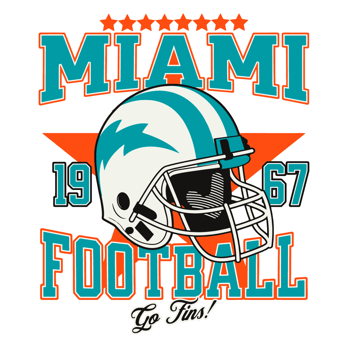Miami Football Go Fins 1967 SVG | Inspire Uplift