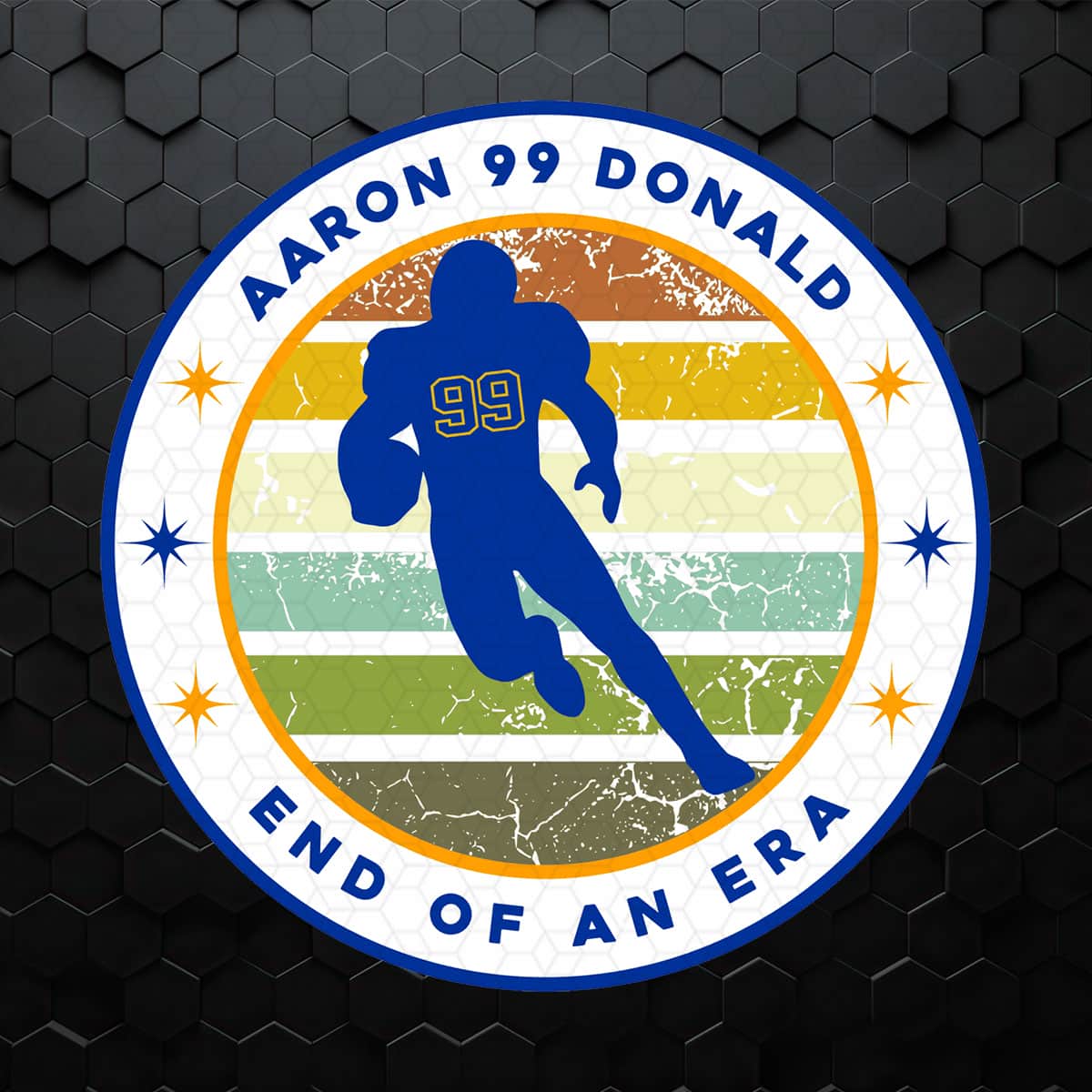 Vintage Aaron Donald End Of An Era SVG Digital Download | Inspire Uplift