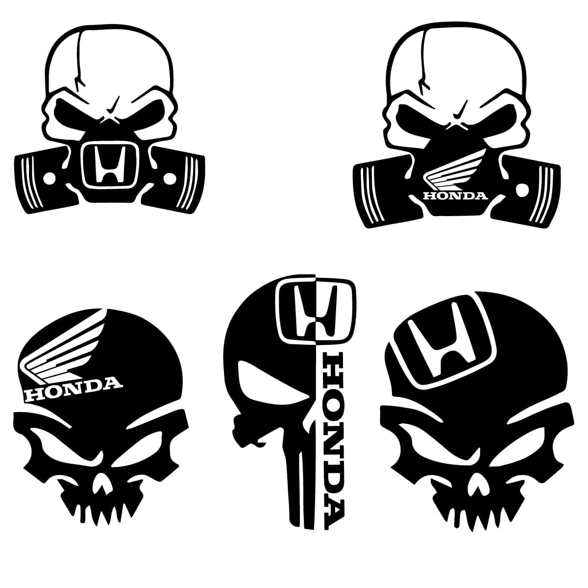 Honda Car Stickers Bundle SVG Silhouette Brand SVG Honda Car | Inspire ...