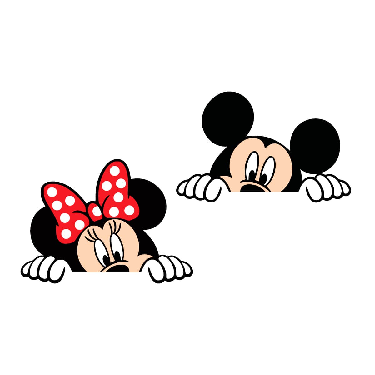 Peeking Mickey And Minnie SVG Peeking SVG Mickey Mouse SVG M | Inspire ...