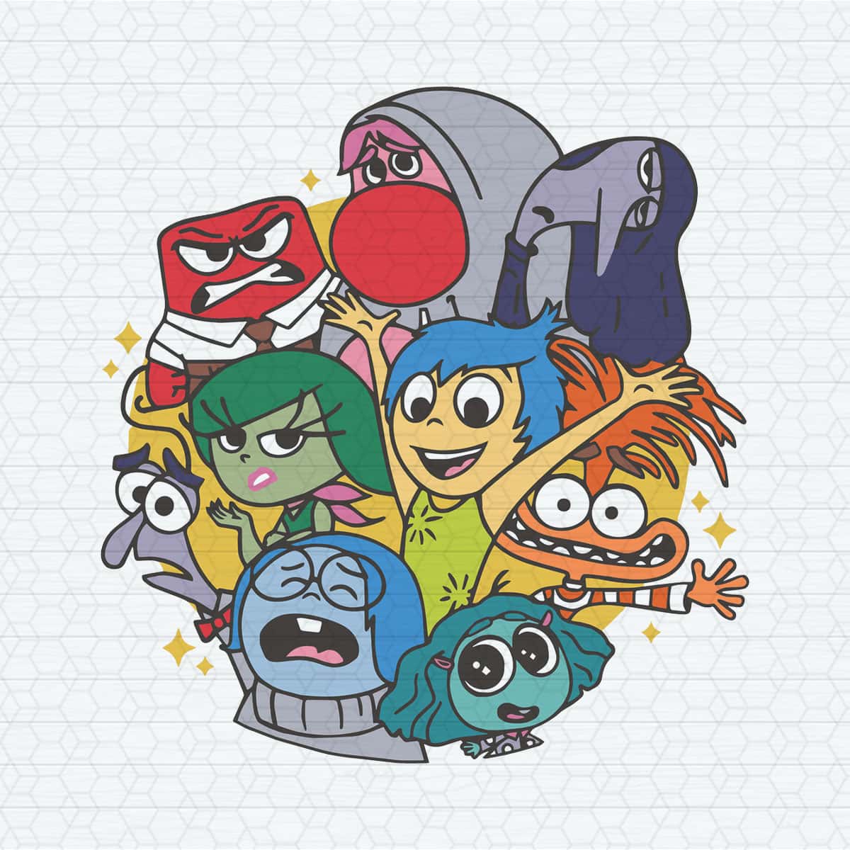 Inside Out 2 Characters Disney Pixar SVG | Inspire Uplift