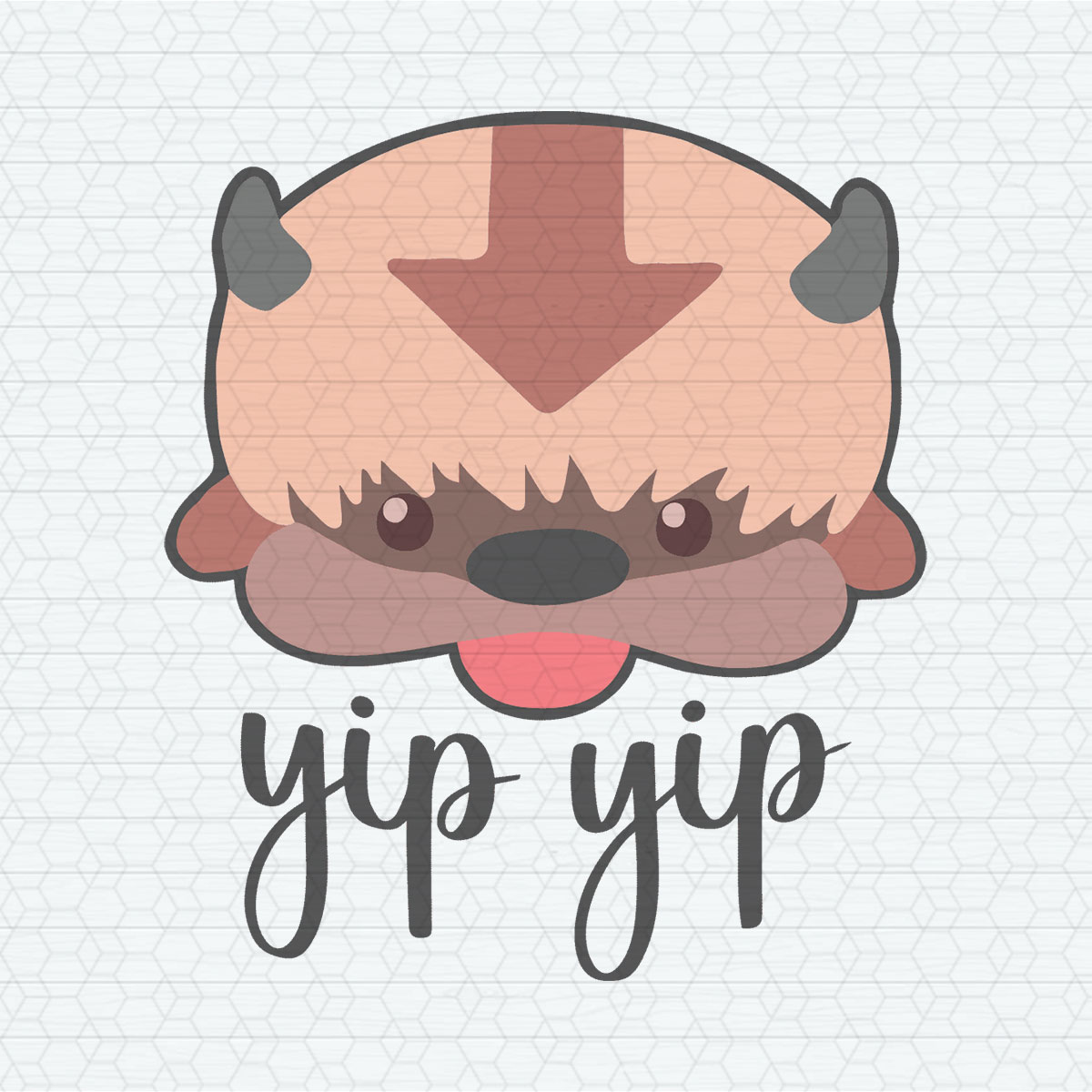 Funny Yip Yip Sky Bison Character SVG | Inspire Uplift