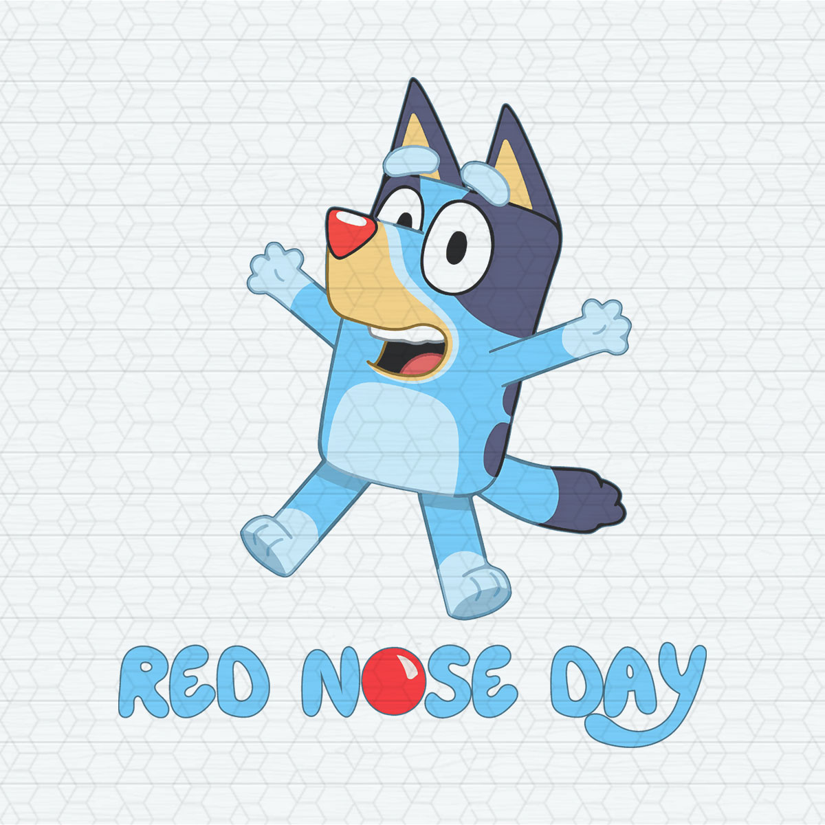 Red Nose Day Cute Bluey Fundraising PNG | Inspire Uplift