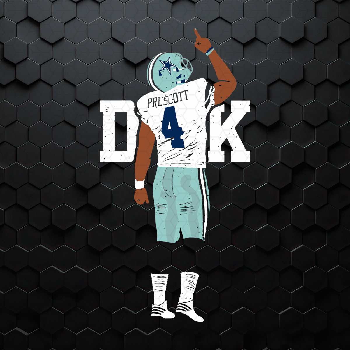 Dak Prescot Dallas Cowboys Football Player SVG Digital Downl | Inspire ...