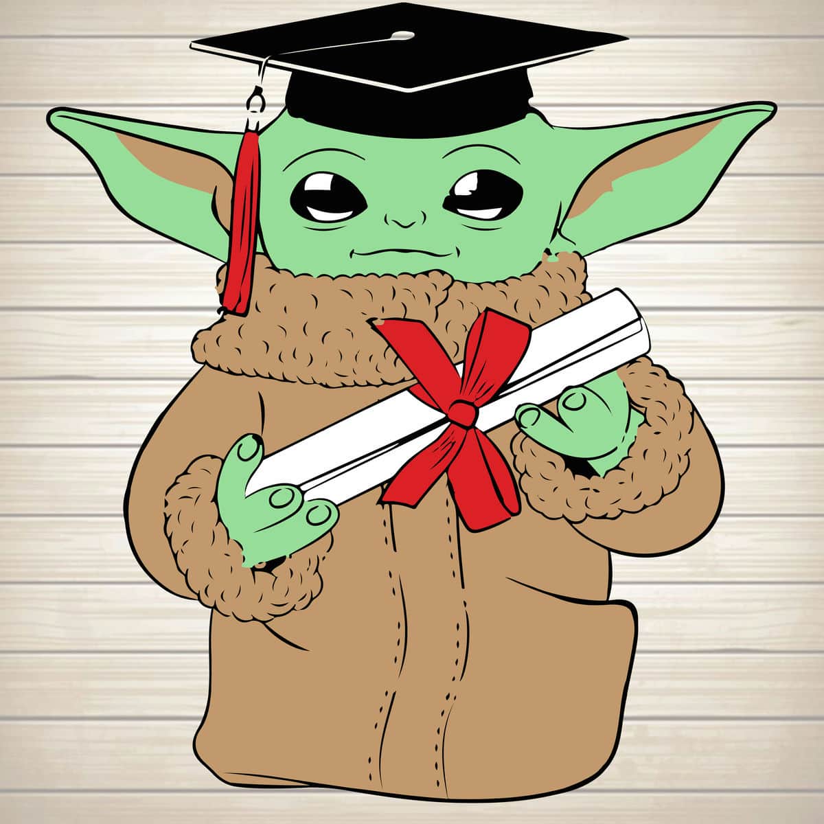 Baby Yoda Graduation SVG PNG Dxf Eps Download Files - Inspire Uplift