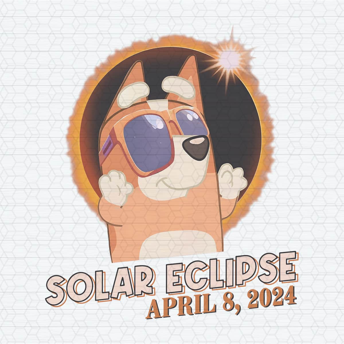 Retro Bingo Total Solar Eclipse 2024 PNG | Inspire Uplift