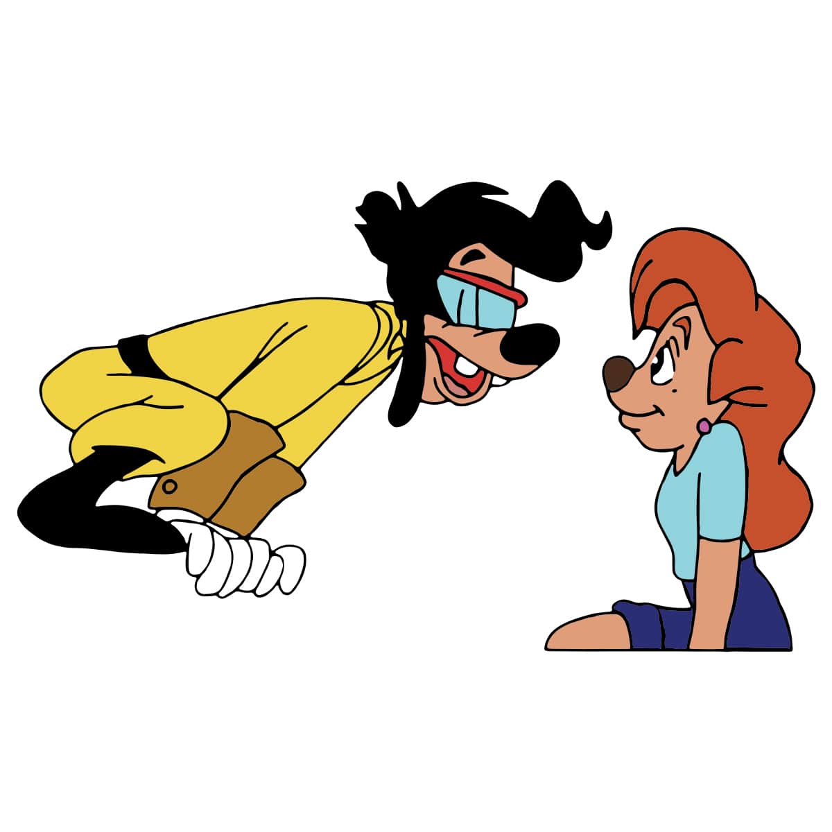 Max And Roxanne A Goofy Movie SVG Powerline SVG Cartoon SVG | Inspire ...