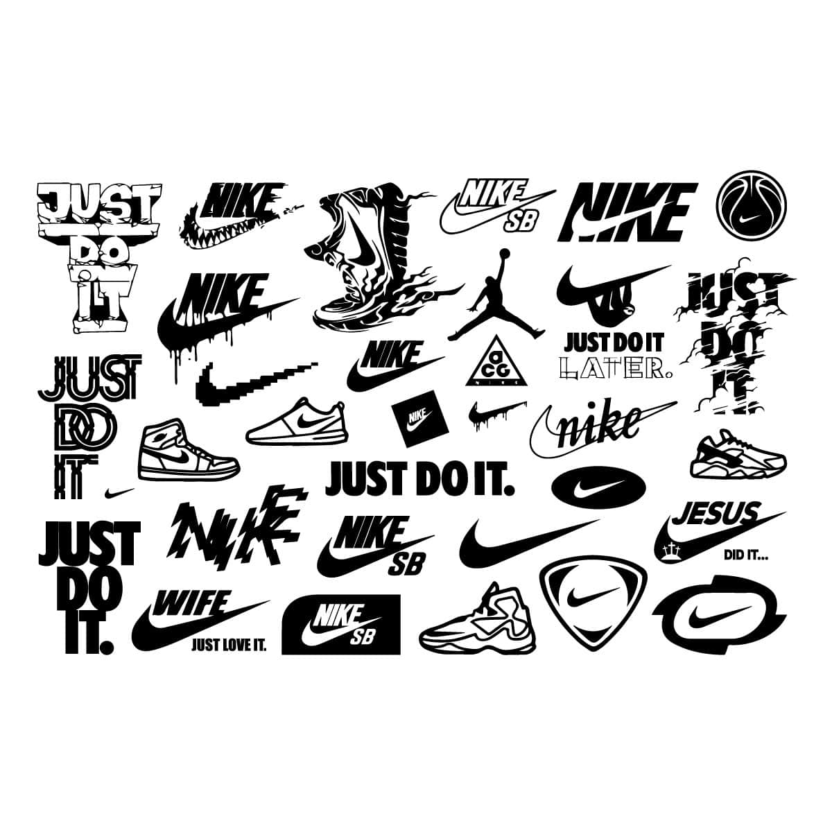 Nike Logo SVG Bundle Nike SVG Nike Logo SVG Famous Brand SVG | Inspire ...