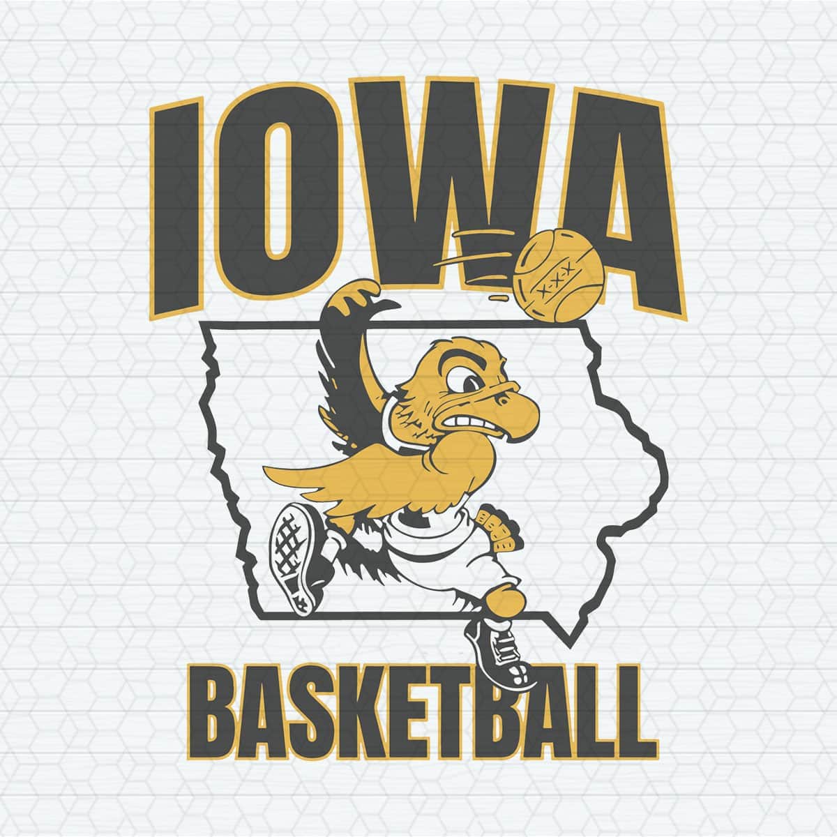 Iowa Basketball Team Map NCAA Svg Digital Download - Inspire Uplift