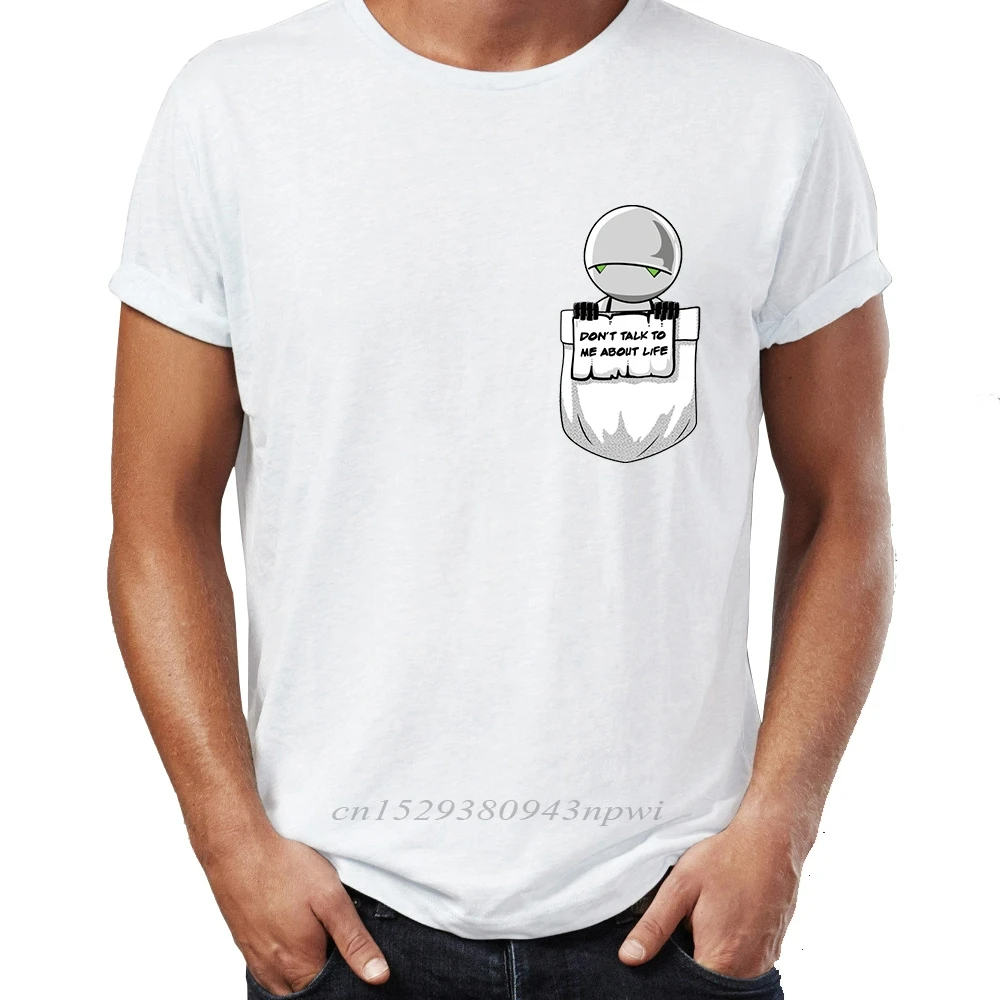 Men T Shirt Marvin The Paranoid Android Hitchhike | Inspire Uplift
